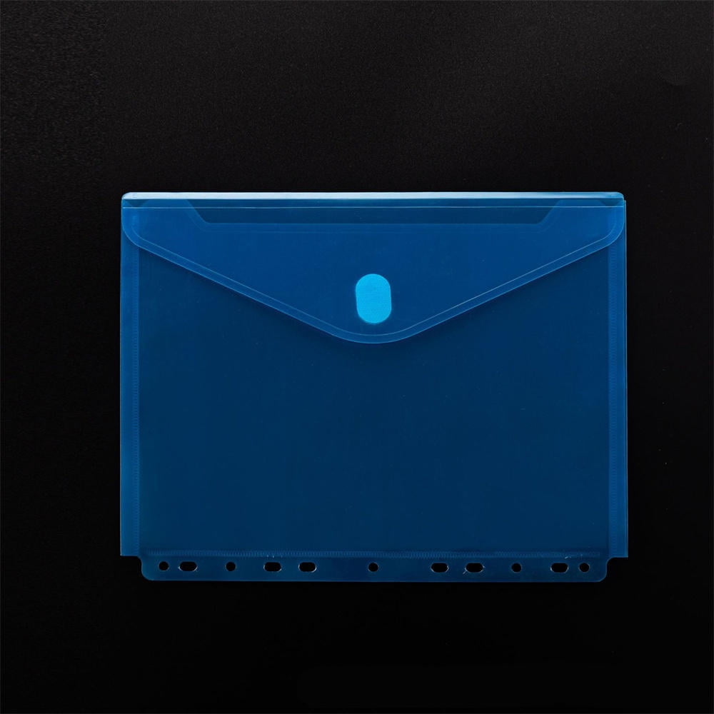 ML Transparent Plastic Punched File Folders For A4 Documents Sleeves ...