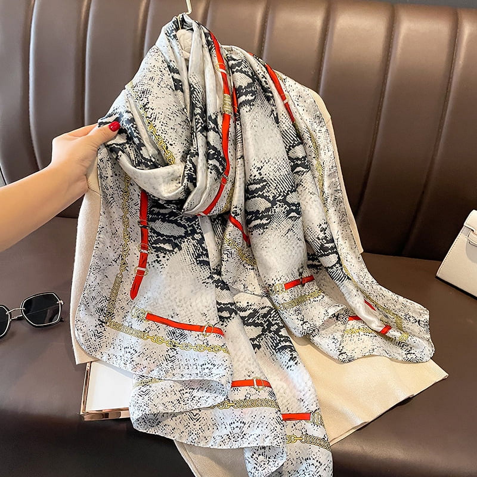 ML Women Fashion Print Silk Scarf Luxury Brand Warm 180X90CM Scarves ...
