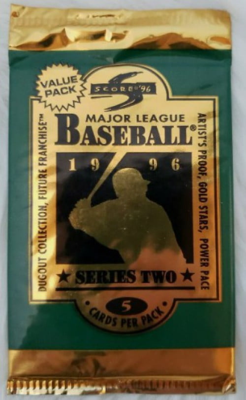 MLB 1996 Score Series Two Basbeall Hobby Pack (5 Cards Per Pack ...