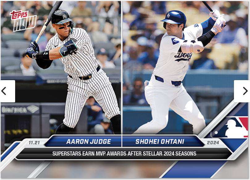 MLB 2024 NOW Baseball Aaron Judge & Shohei Ohtani OS-JO (Superstars Earn MVP Awards After ...