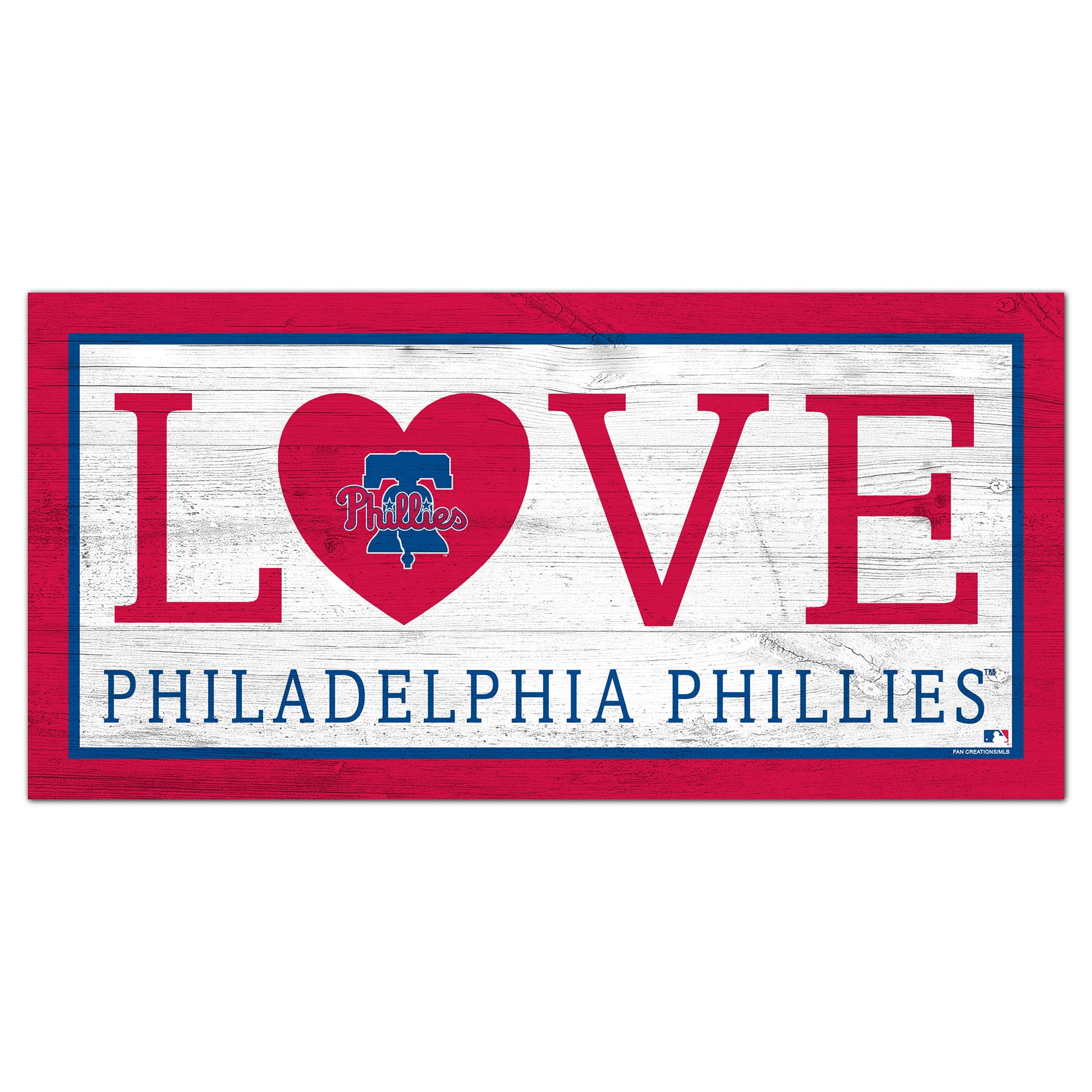 Philadelphia Phillies 6'' x 12'' Team Love Sign - Walmart.com