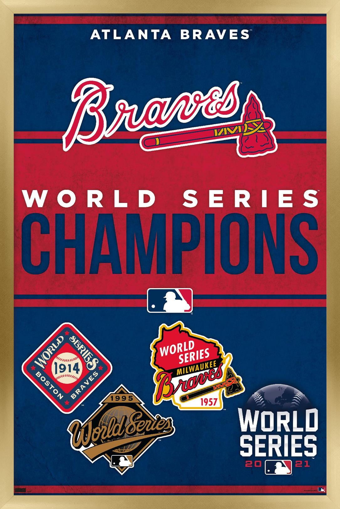 MLB Atlanta Braves - Champions 23 Wall Poster, 14.725" x 22.375" Framed ...