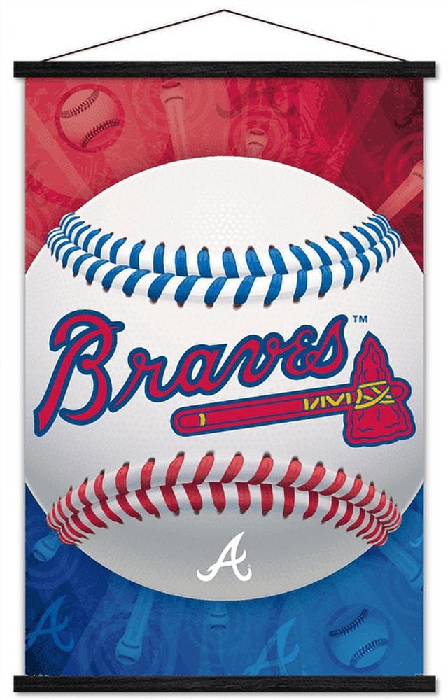 MLB Atlanta Braves - Logo 13 Wall Poster with Magnetic Frame, 22.375" x ...