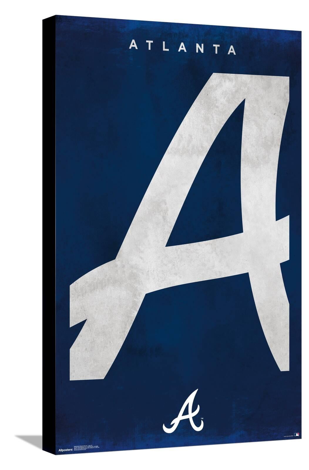 MLB Atlanta Braves - Logo 25 Canvas Wall Poster, 14.725" x 22.375 ...