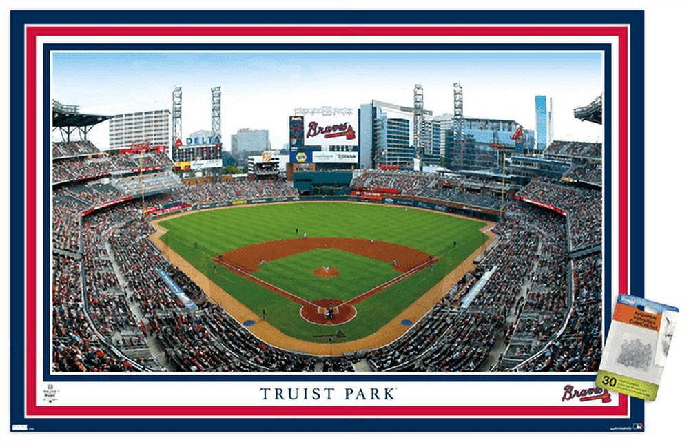 MLB Atlanta Braves - Truist Park 22 Wall Poster with Pushpins, 22.375 ...