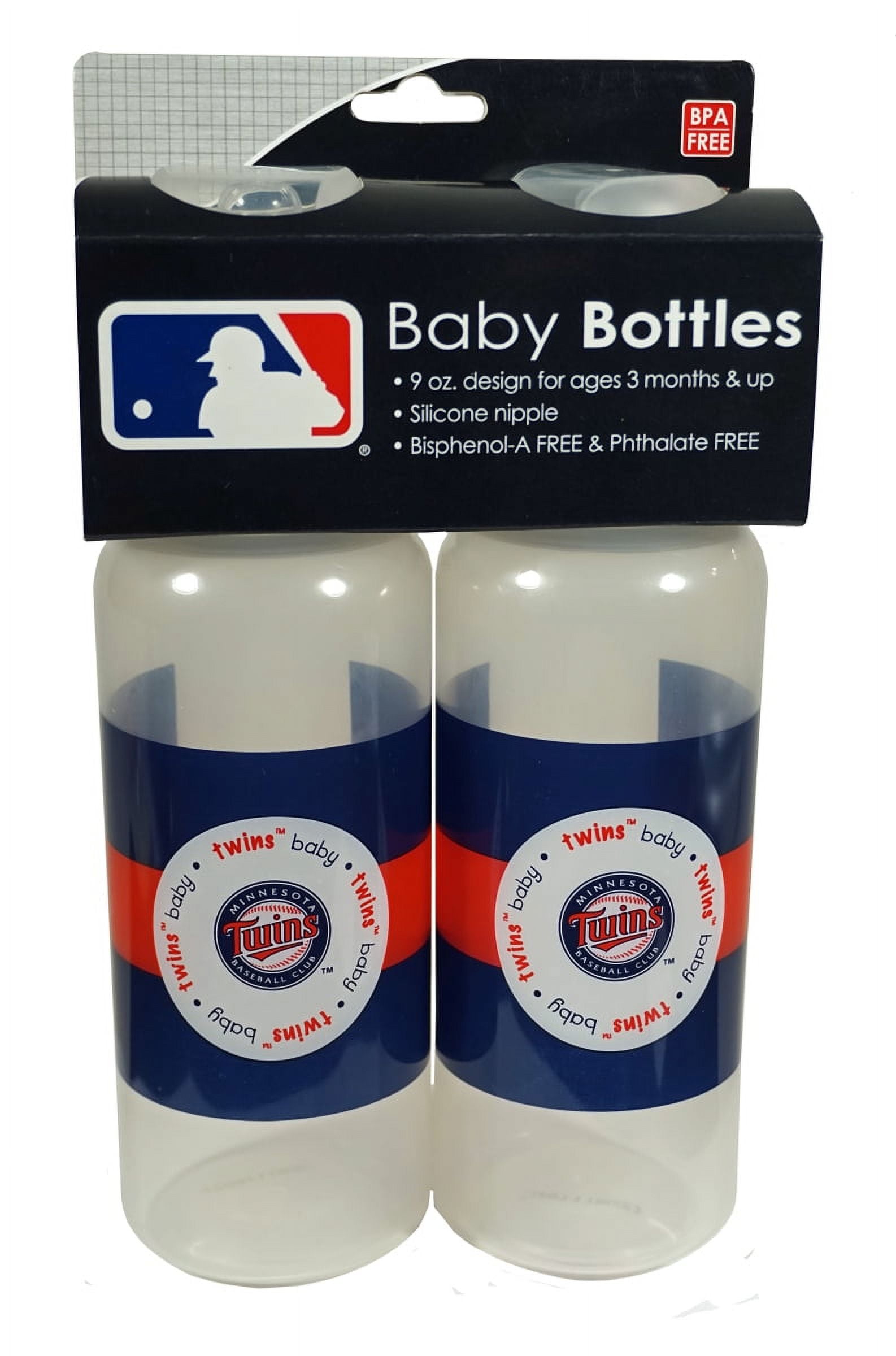 MLB - Baby Fanatic - 2 Pack Baby Bottle, Minnesota Twins - Walmart.com