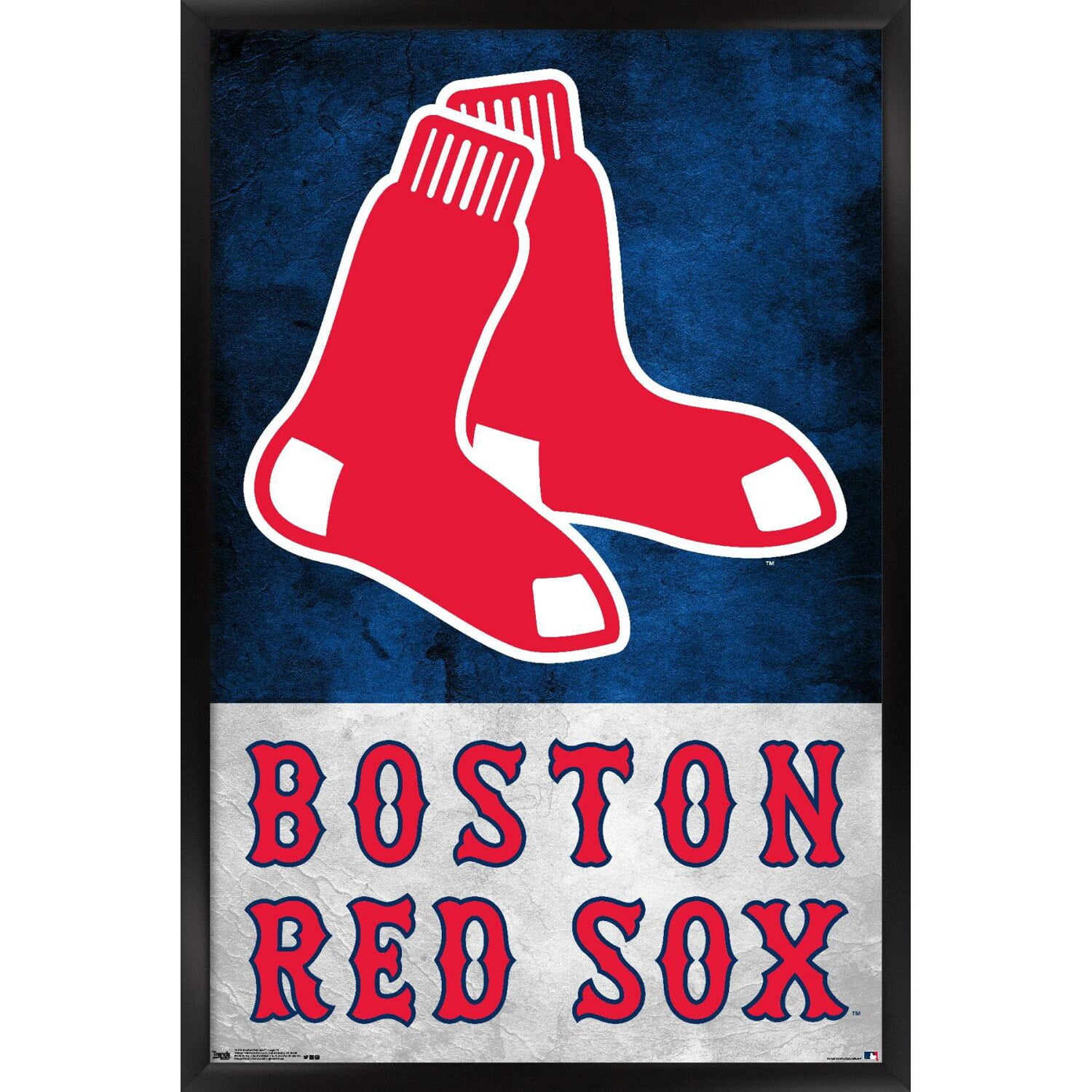 MLB Boston Red Sox - Logo 18 Wall Poster, 22.375" x 34", Framed ...