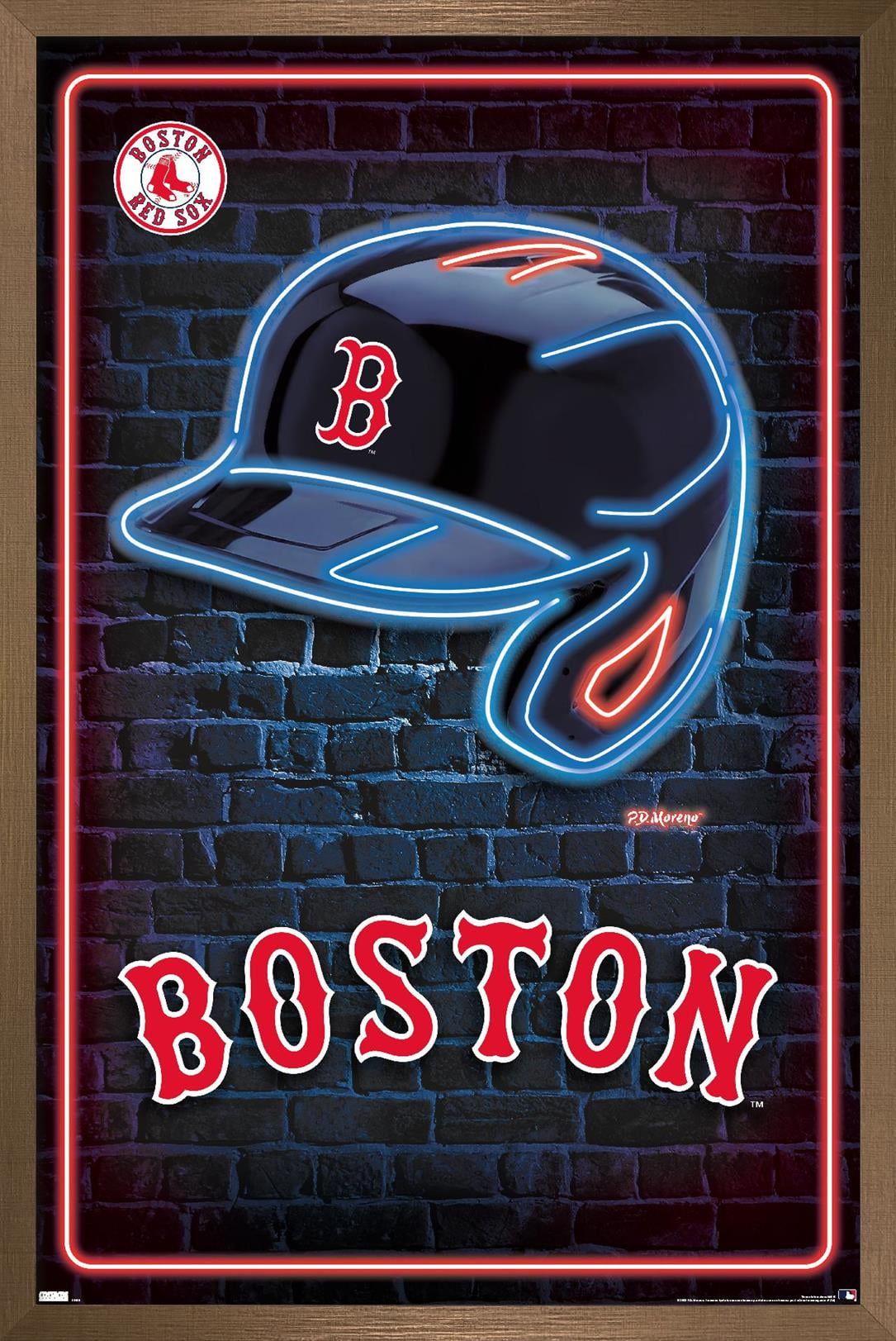 MLB Boston Red Sox - Neon Helmet 23 Wall Poster, 14.725" x 22.375 ...