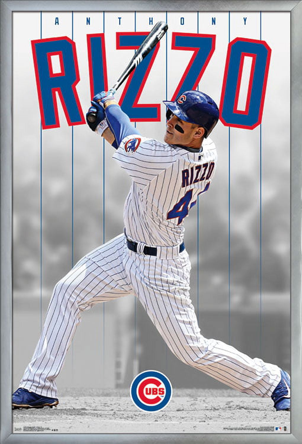 MLB Chicago Cubs - Anthony Rizzo 16 Wall Poster, 22.375" x 34", Framed ...
