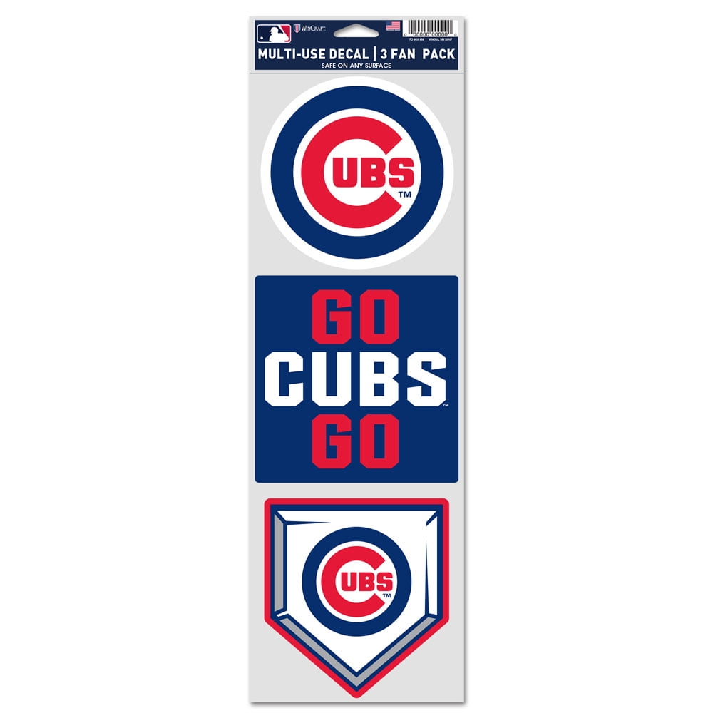 MLB Chicago Cubs Prime 3.75" x 12" Triple Decal - Walmart.com