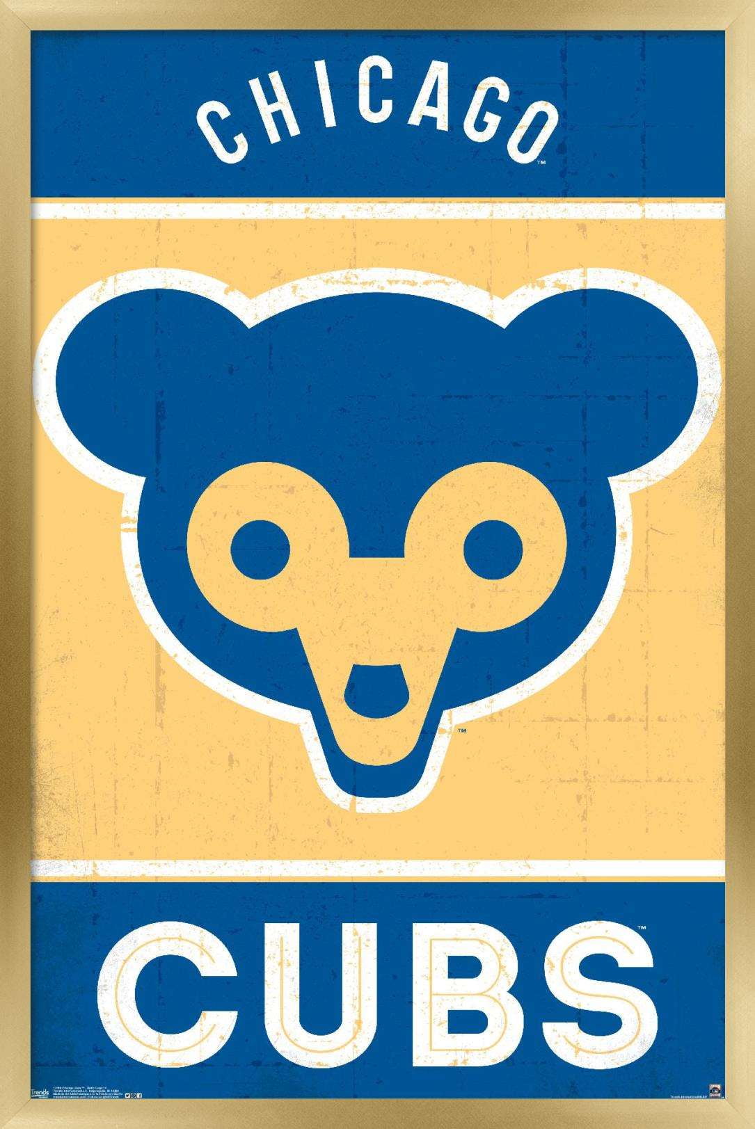 MLB Chicago Cubs - Retro Logo 14 Wall Poster, 14.725" x 22.375", Framed ...