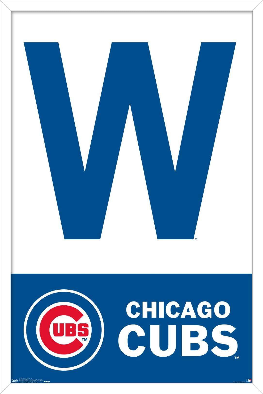 MLB Chicago Cubs - W 16 Wall Poster, 14.725" x 22.375", Framed ...
