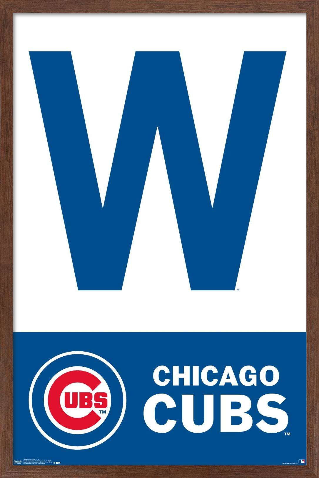 MLB Chicago Cubs - W 16 Wall Poster, 14.725" x 22.375", Framed ...