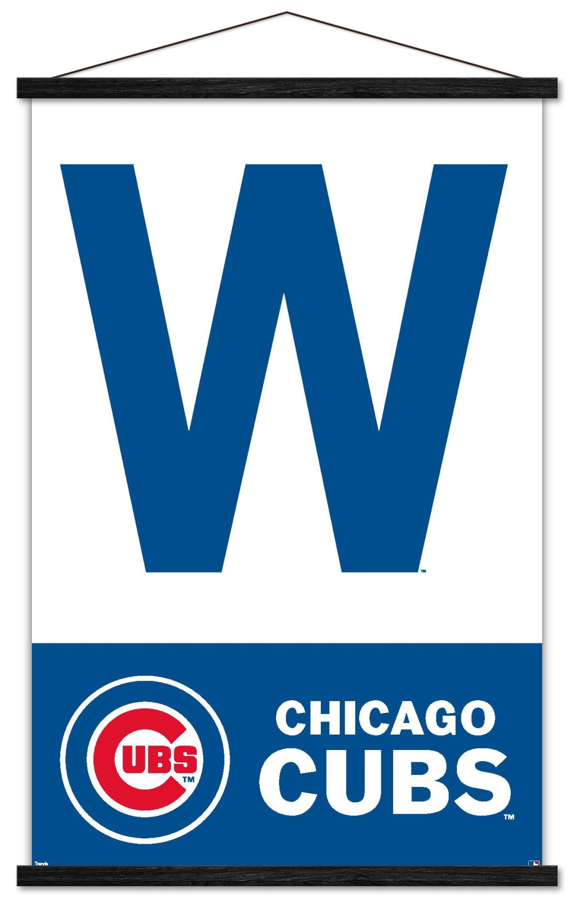 MLB Chicago Cubs - W 16 Wall Poster with Magnetic Frame, 22.375" x 34 ...