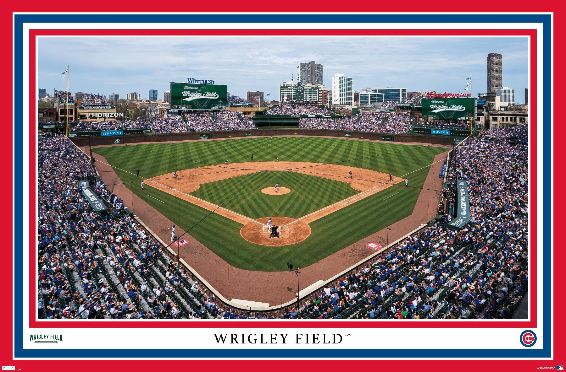 MLB Chicago Cubs - Wrigley Field 22 Wall Poster, 14.725" x 22.375 ...