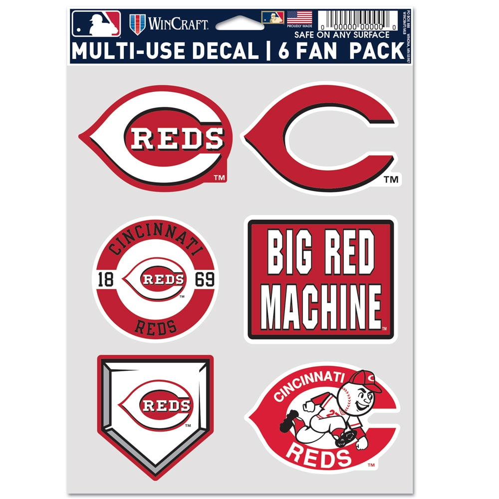 MLB Cincinnati Reds Prime 5" x 7.75" Six Pack Decal - Walmart.com