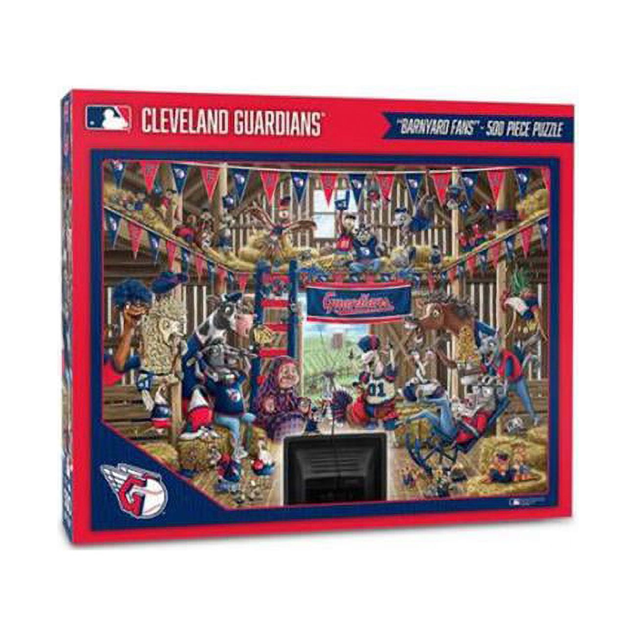 MLB Cleveland Guardians Barnyard Fans Puzzle - 500 Piece - Walmart.com