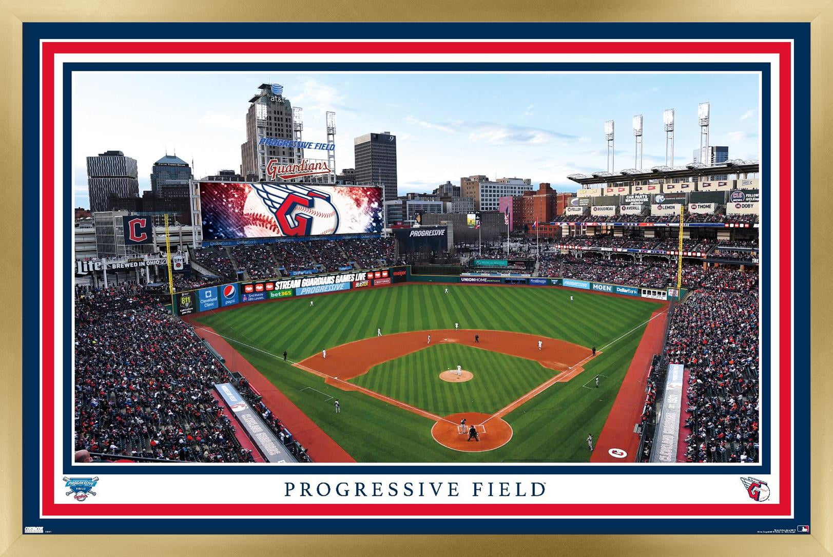MLB Cleveland Guardians - Progressive Field 22 Wall Poster, 14.725" x ...