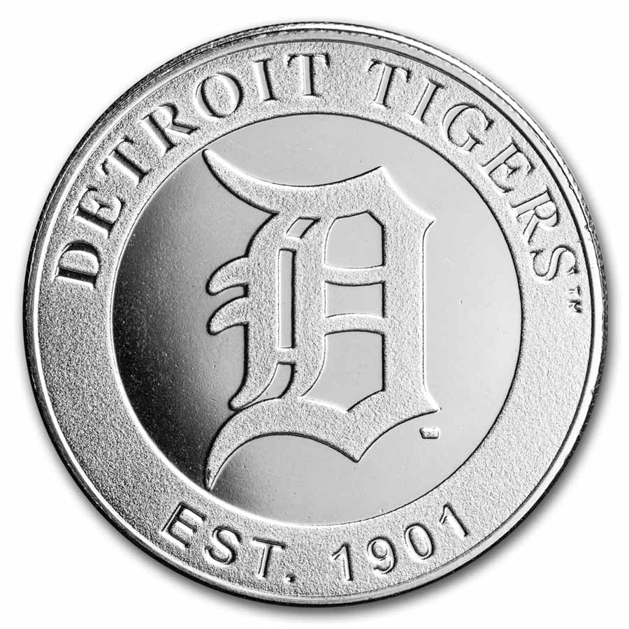 MLB Detroit Tigers 1 oz Silver Round - Walmart.com