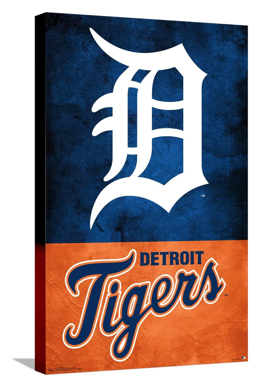 MLB Detroit Tigers - Logo 18 Canvas Wall Poster, 14.725" x 22.375" - Walmart.com