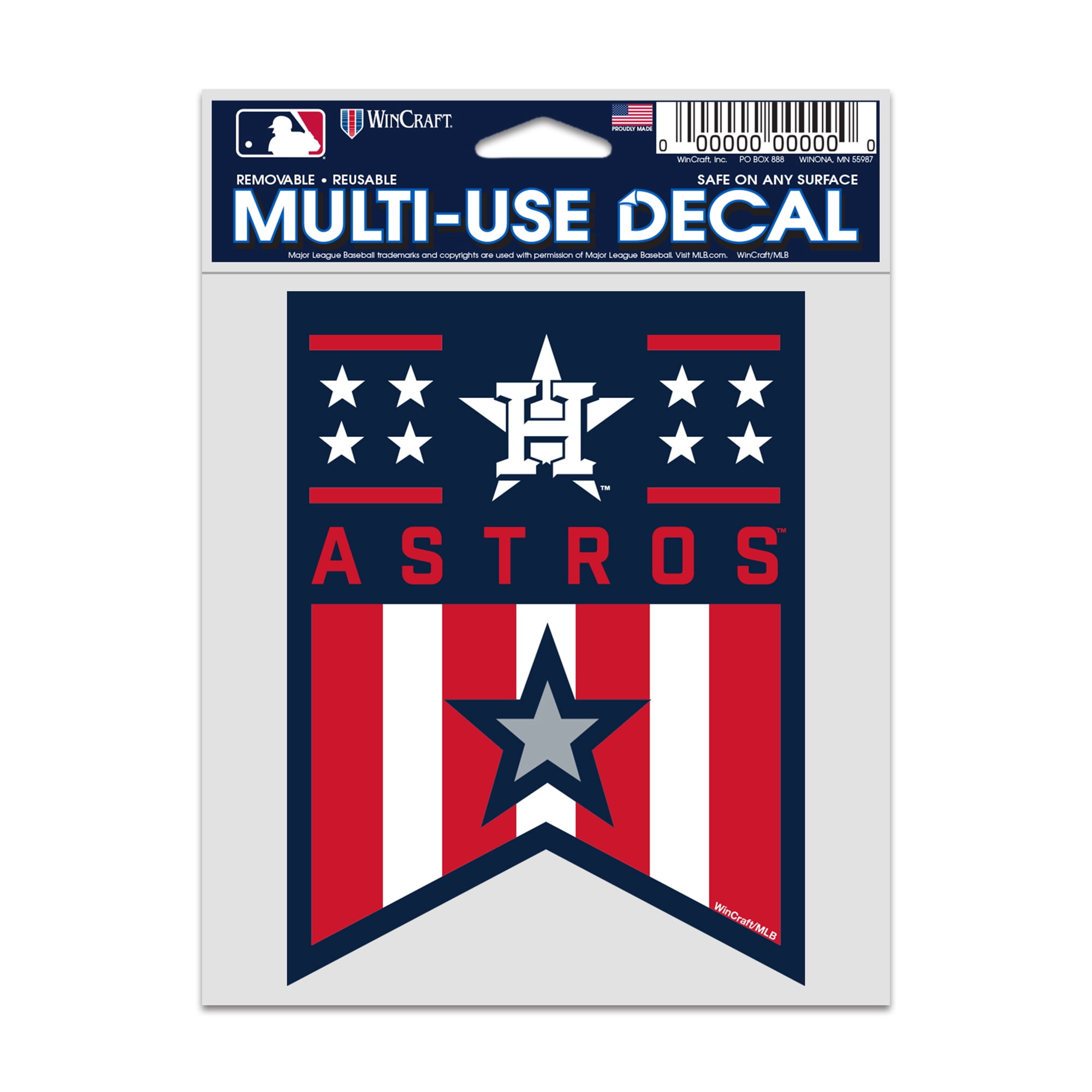MLB Houston Astros Americana Flag 4" x 4" Decal - Walmart.com