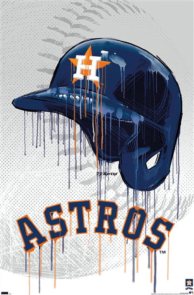 MLB Houston Astros - Drip Helmet 22 Wall Poster, 14.725" x 22.375 ...