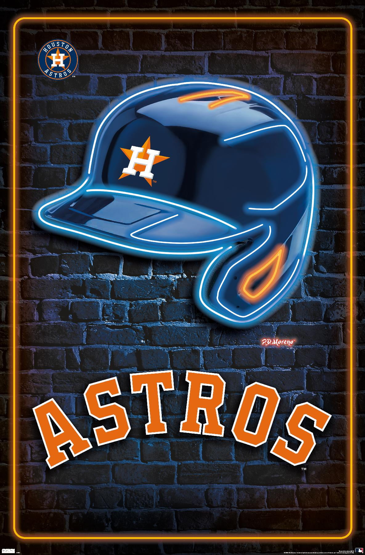 MLB Houston Astros - Neon Helmet 23 Wall Poster, 22.375" x 34 ...