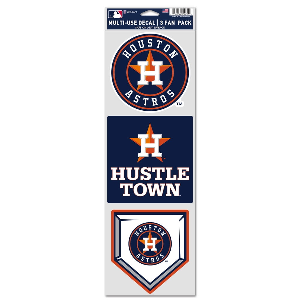 WinCraft MLB Houston Astros 3.75 x 12 Triple Decal Stickers Team Spirit ...