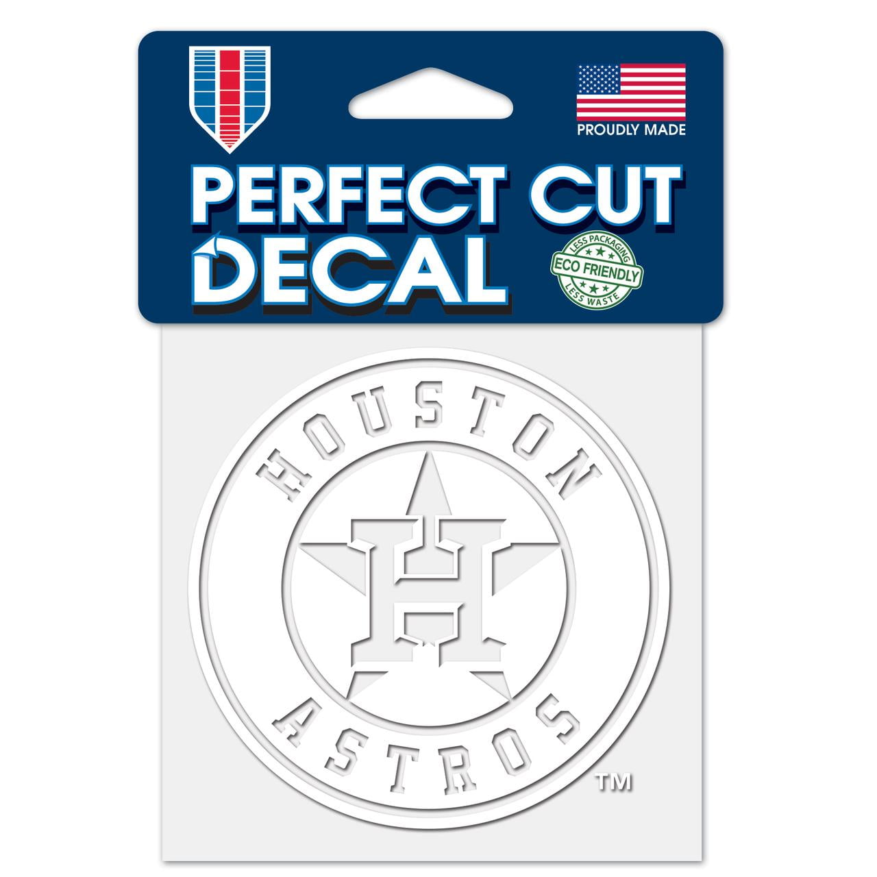 MLB Houston Astros Prime 4" x 4" 1 Color Pefect Cut Vinyl Decal ...