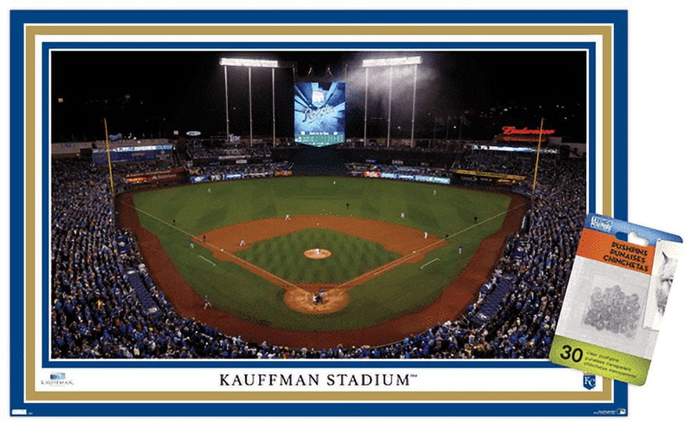 MLB Kansas City Royals - Kauffman Stadium 22 Wall Poster with Push Pins ...