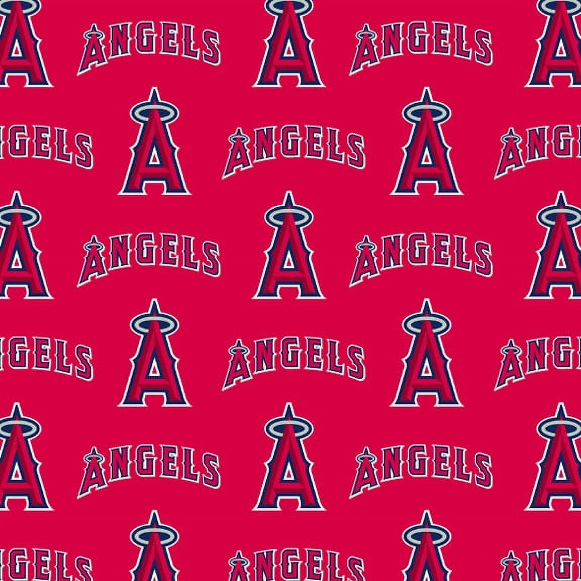 MLB Los Angeles Angels 58" 100% Cotton Sports Logo Craft Fabric By the ...
