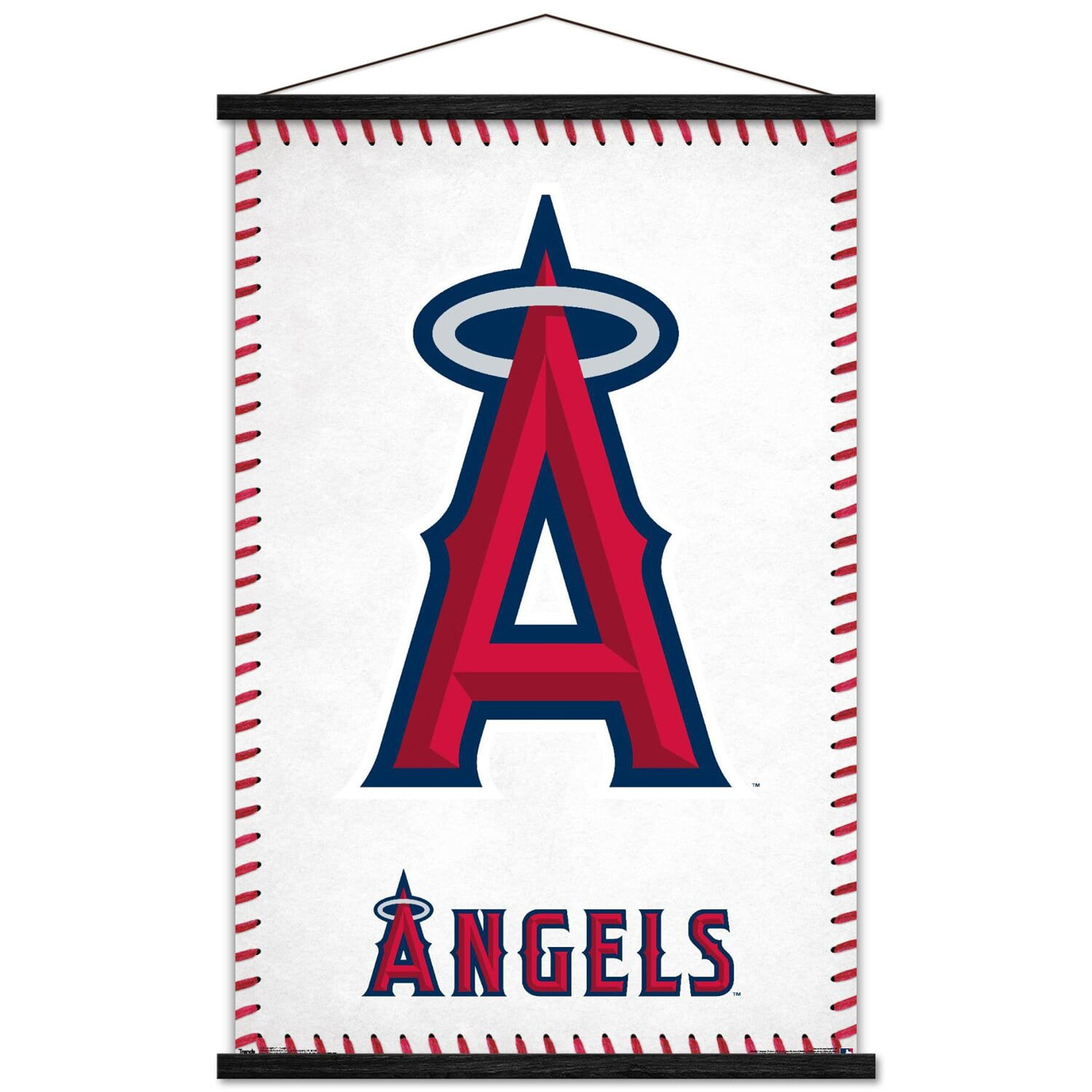 MLB Los Angeles Angels - Logo 17 Wall Poster with Wooden Magnetic Frame ...