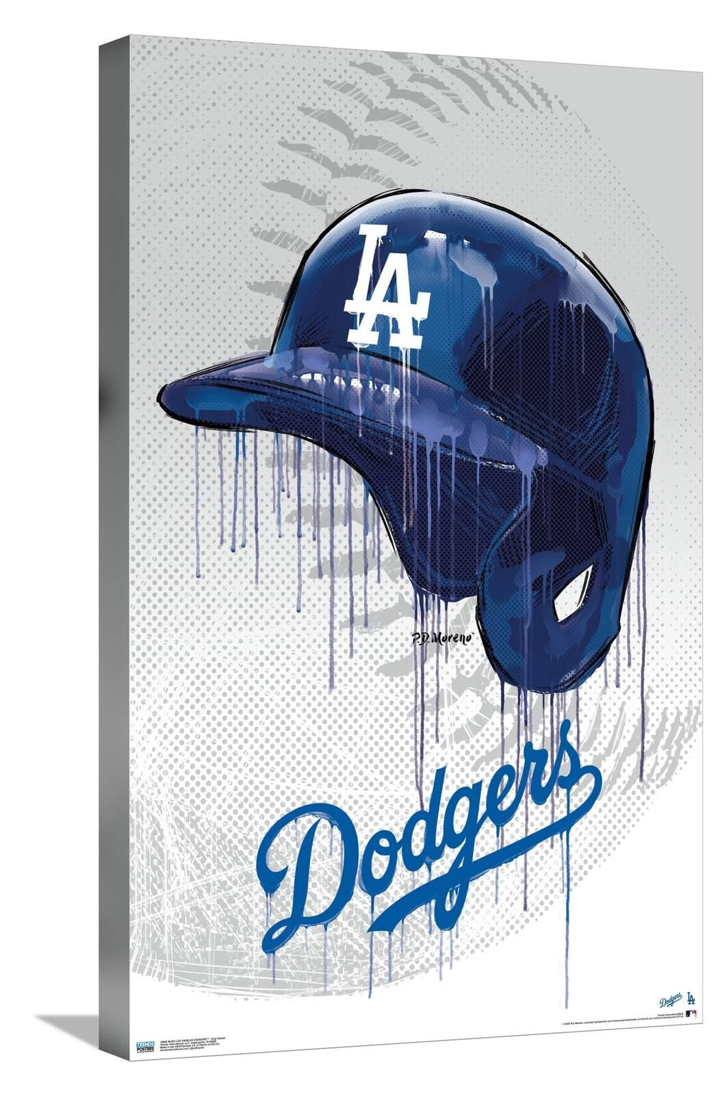 MLB Los Angeles Dodgers - Drip Helmet 20 Canvas Wall Poster, 14.725" x 22.375" - Walmart.com
