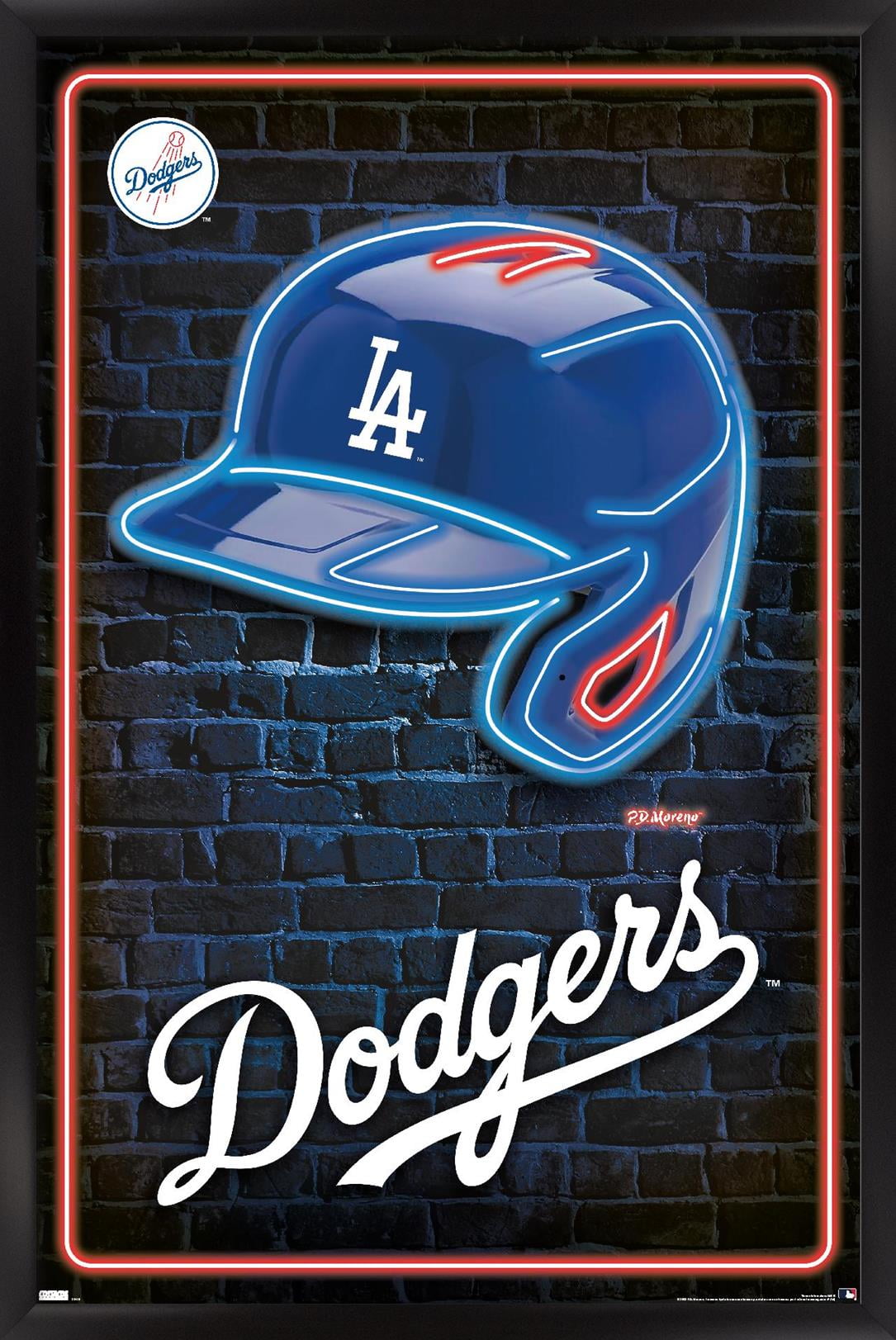 MLB Los Angeles Dodgers - Neon Helmet 23 Wall Poster, 14.725" x 22.375 ...