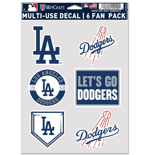 MLB Los Angeles Dodgers Prime 5" x 7.75" Six Pack Decal - Walmart.com