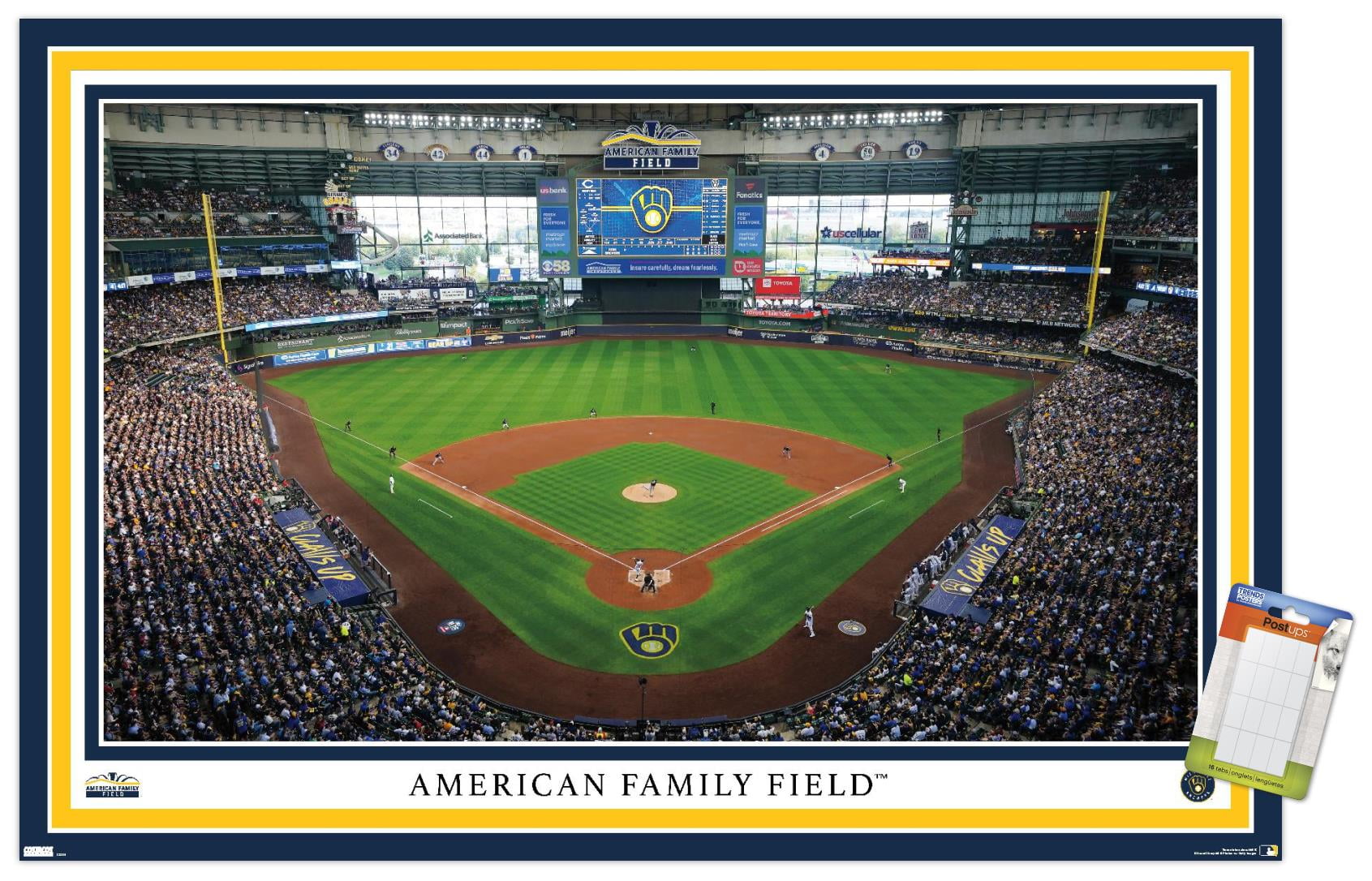 MLB Milwaukee Brewers - American Family Field 22 Wall Poster, 22.375" x ...