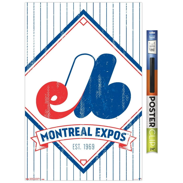 Montreal Expos Logo 1969 Montreal Expos Fleer Decal Metal Sign By Row