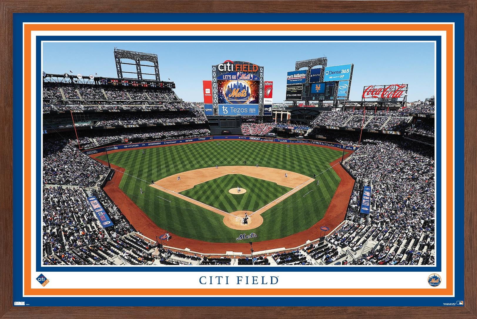 MLB New York Mets - Citi Field 22 Wall Poster, 14.725" x 22.375" Framed ...