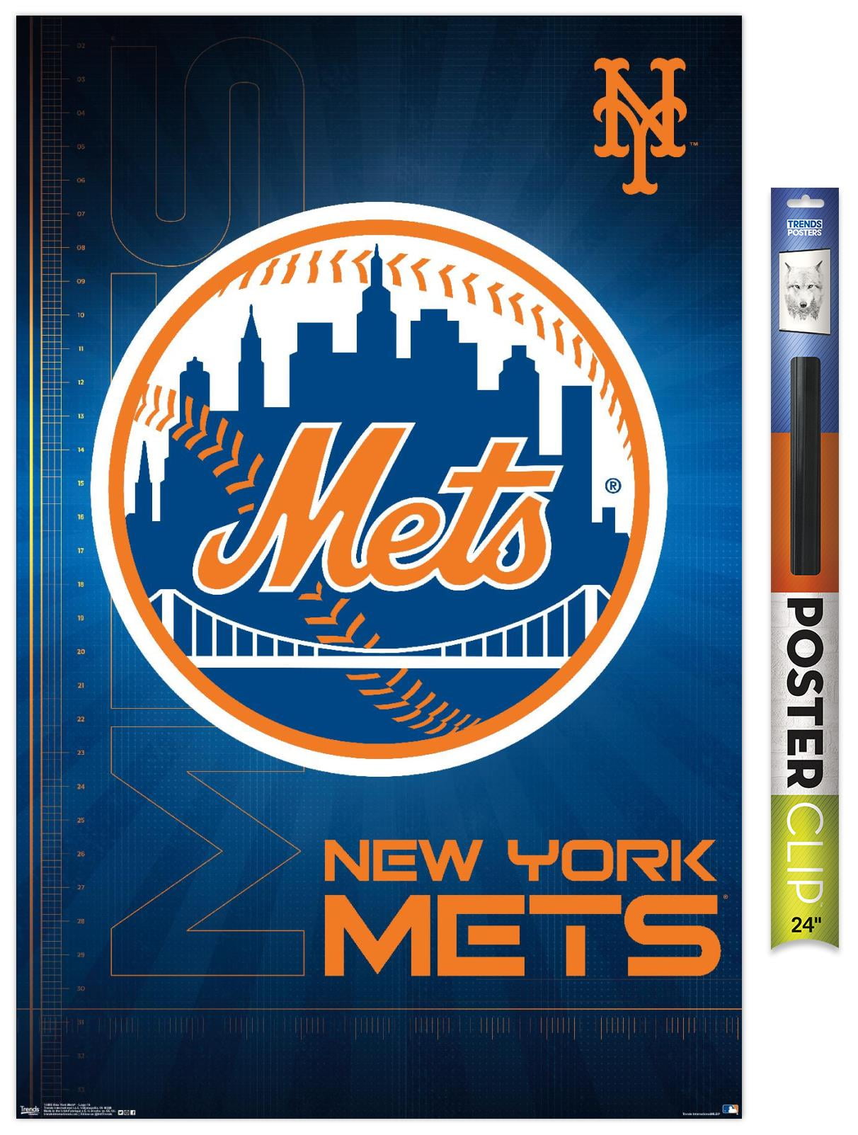 MLB New York Mets - Logo 16 Wall Poster, 22.375" x 34" - Walmart.com