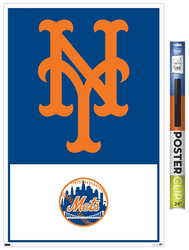 MLB New York Mets - Logo 22 Wall Poster, 22.375" x 34" - Walmart.com