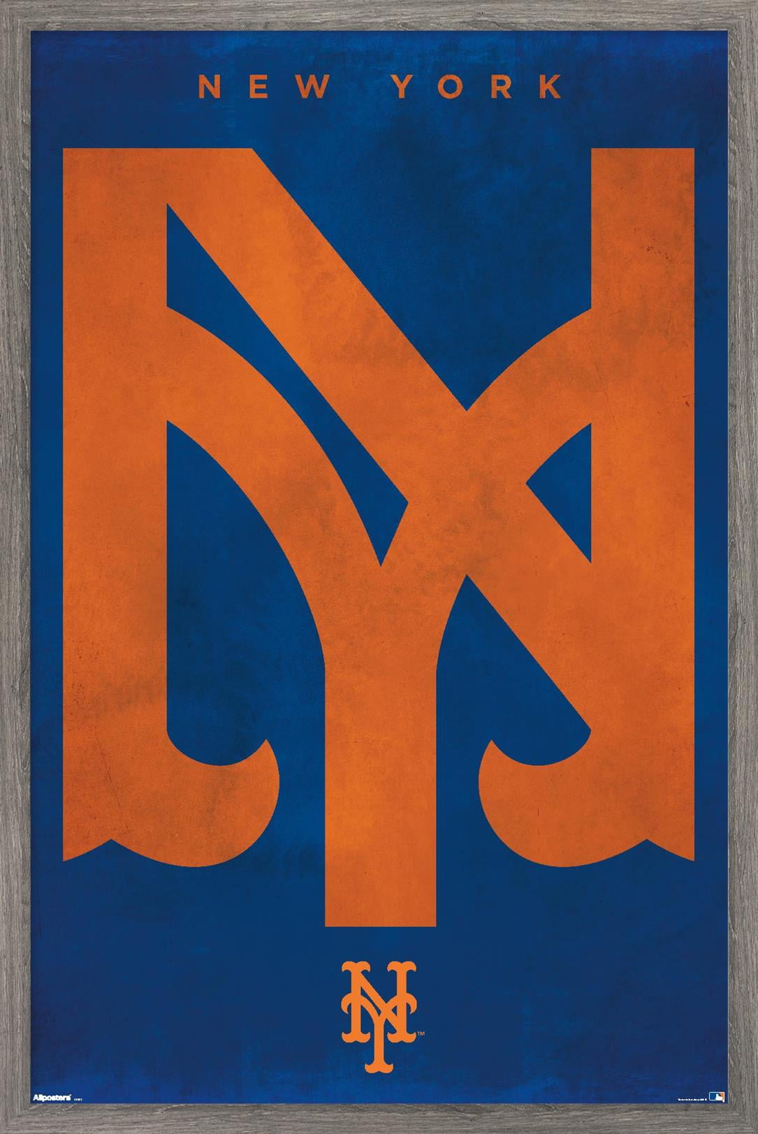 MLB New York Mets - Logo 25 Wall Poster, 22.375" x 34" Framed - Walmart.com