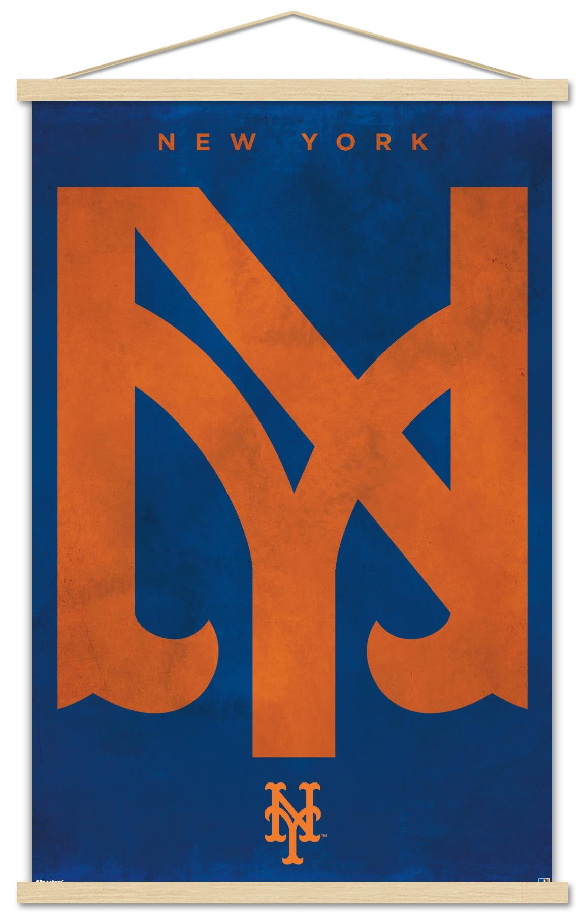MLB New York Mets - Logo 25 Wall Poster with Magnetic Frame, 22.375" x ...