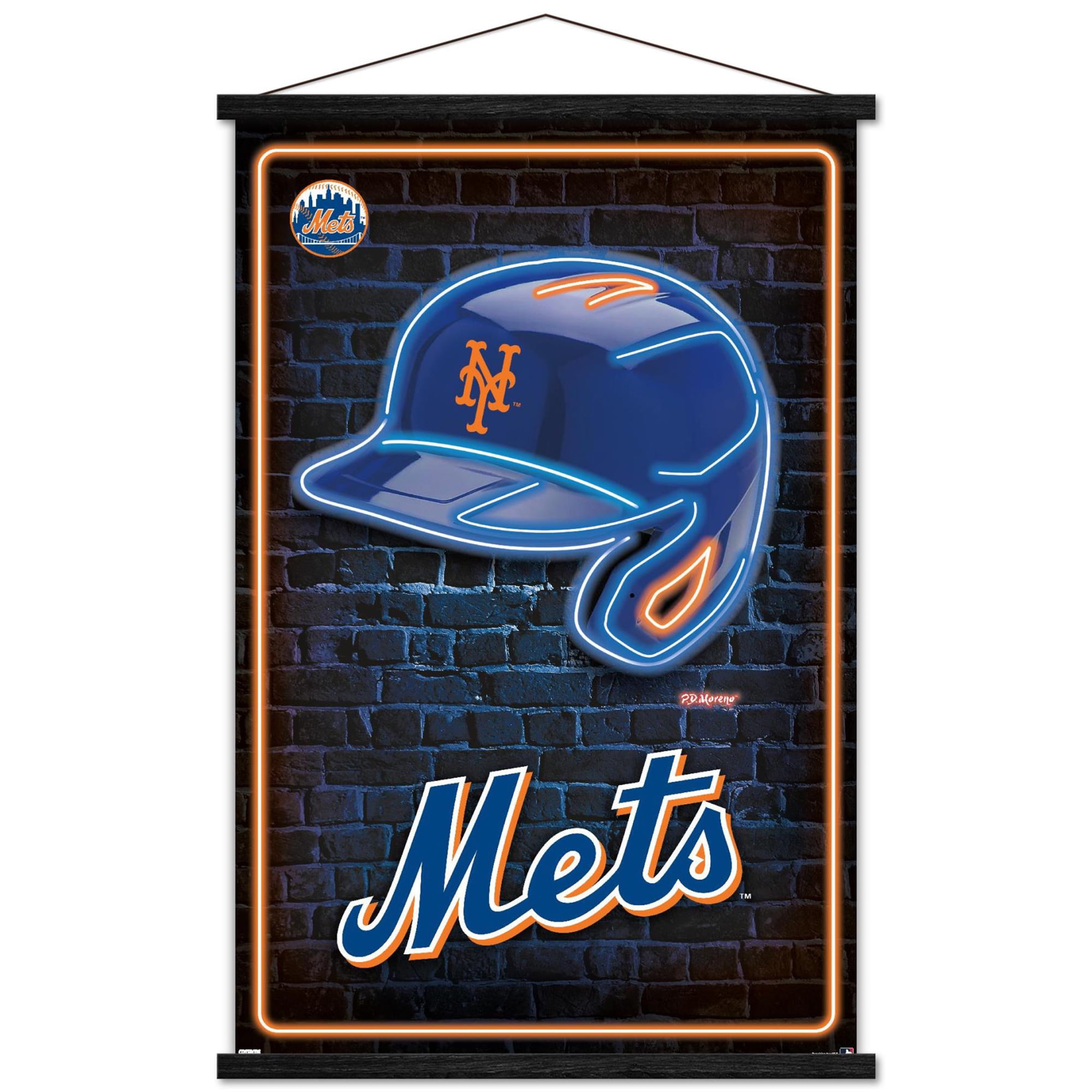 Mets 24" x 34.75" Magnetic Framed Team Poster - Walmart.com