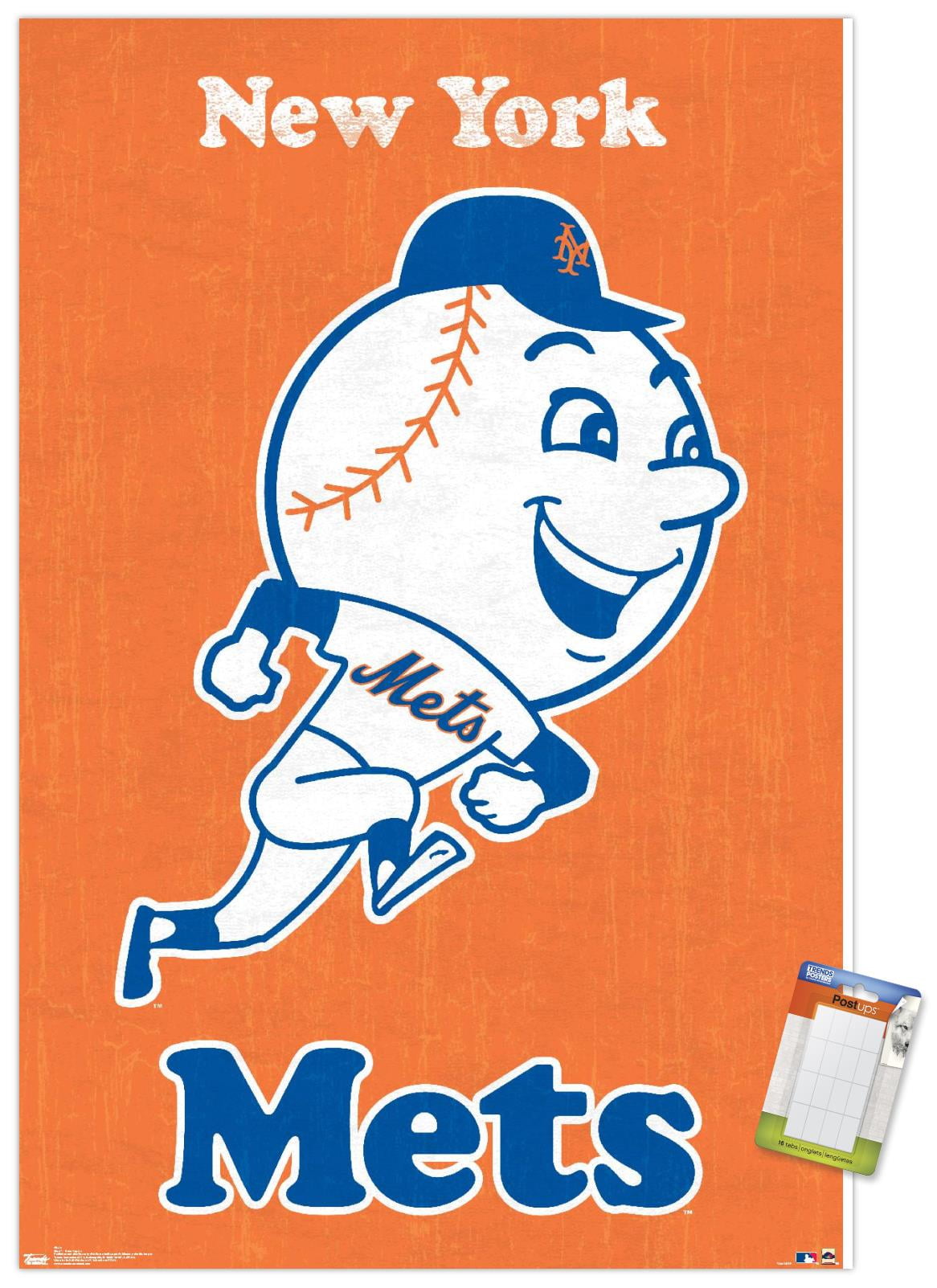 MLB New York Mets - Retro Logo 11 14.72" x 22.37" Poster, by Trends ...