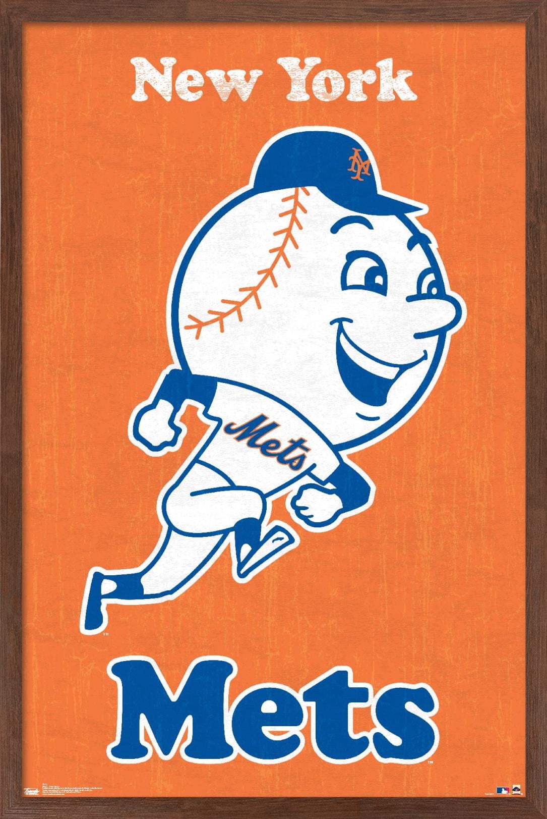 MLB New York Mets - Retro Logo 11 Wall Poster, 14.725" x 22.375 ...