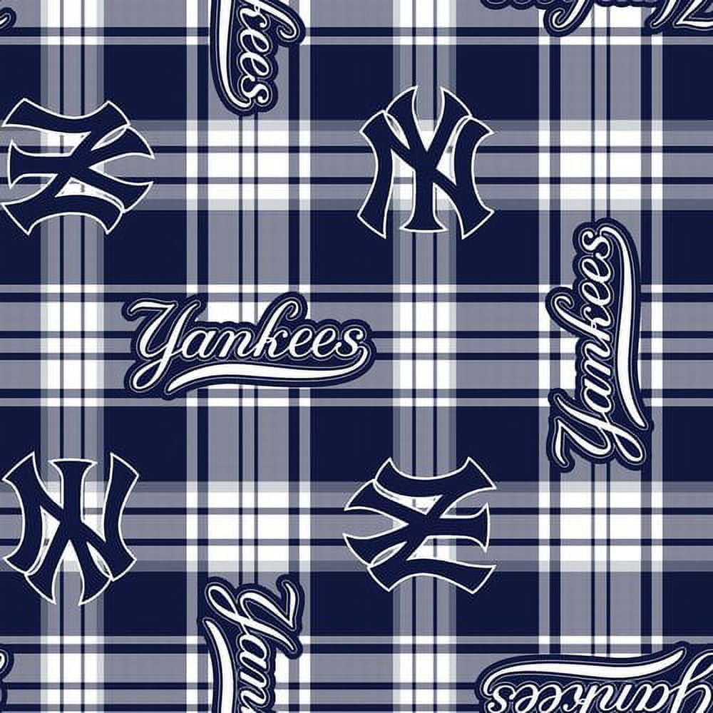 MLB New York Yankees 58" 100% Polyester Fleece Sports Logo Fabric By ...