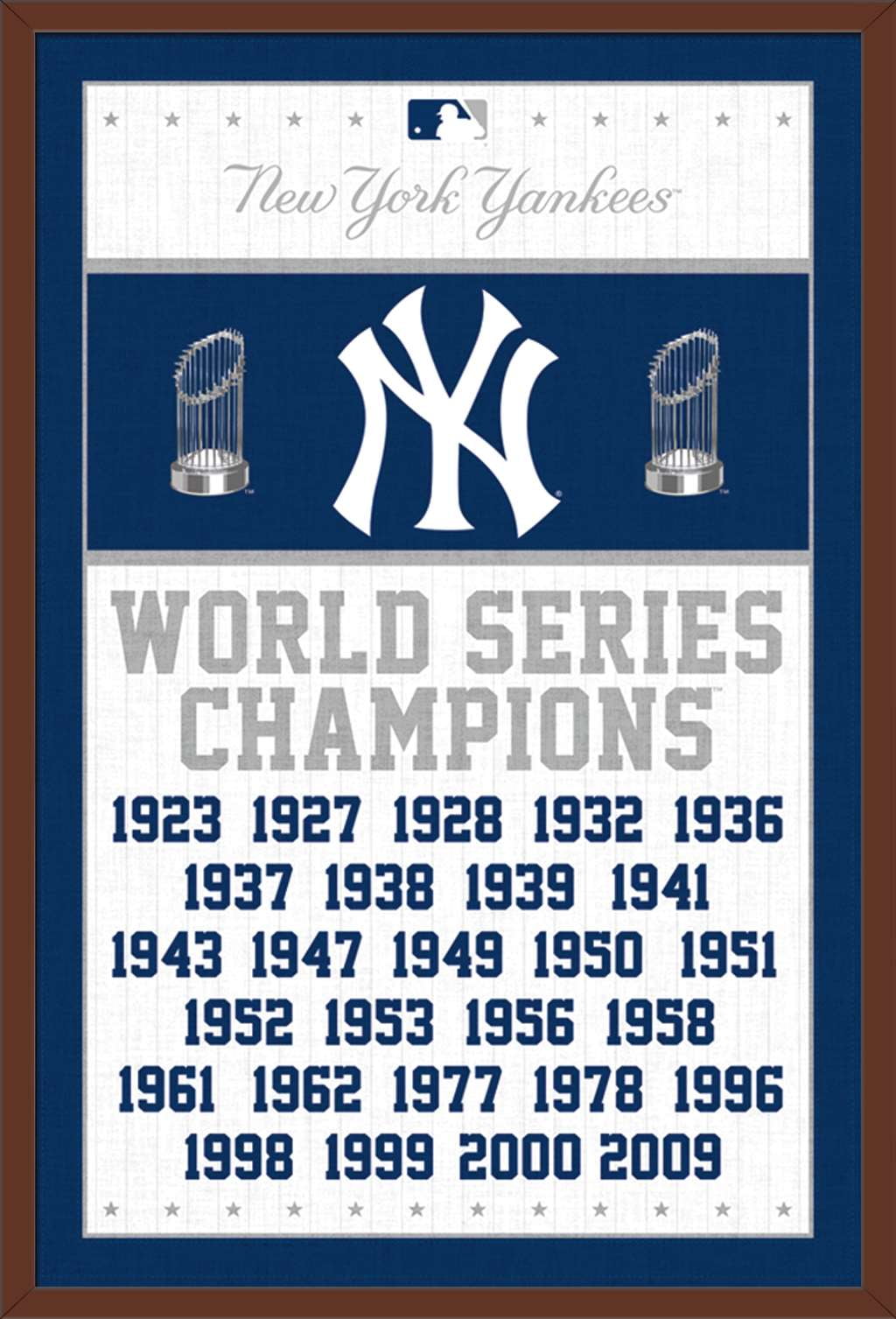 MLB New York Yankees - Champions 13 Wall Poster, 22.375" x 34", Framed ...