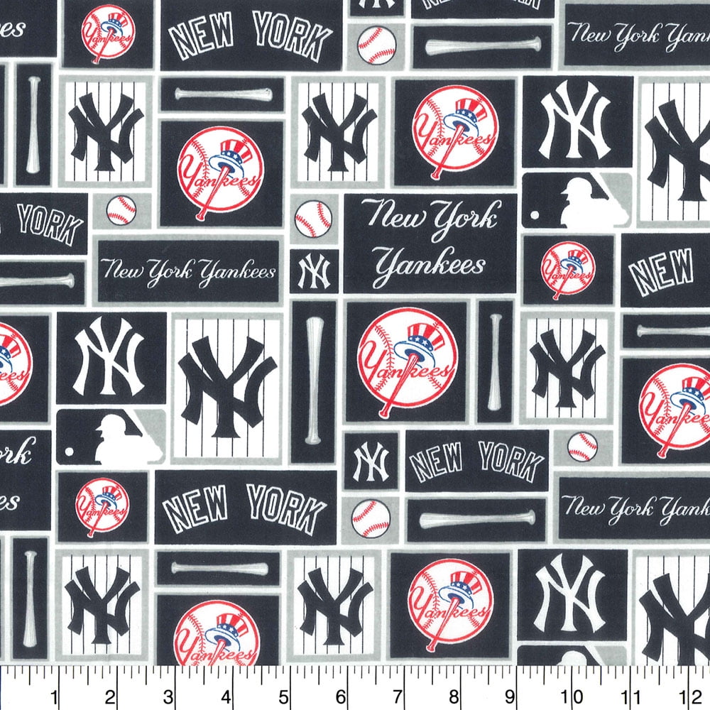 MLB New York Yankees Cotton Fabric, per Yard - Walmart.com