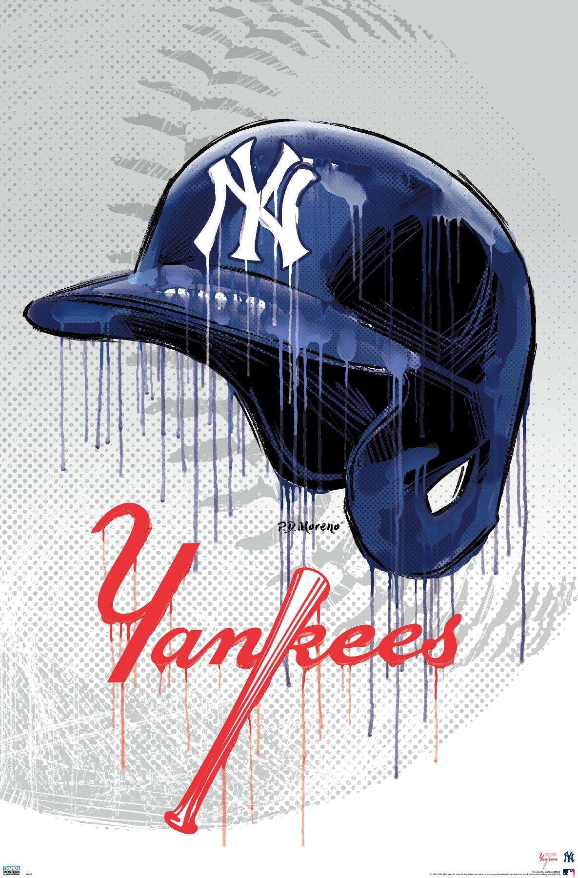 MLB New York Yankees - Drip Helmet 20 Wall Poster, 22.375" x 34 ...