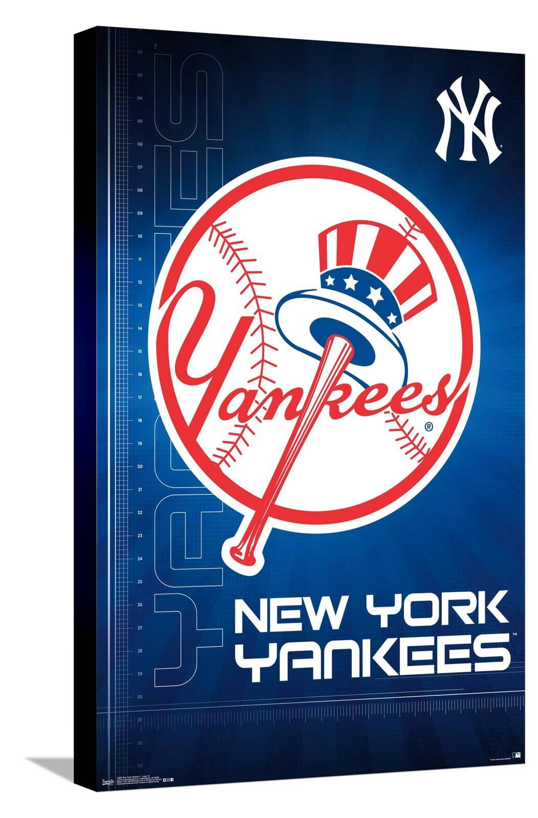 MLB New York Yankees - Logo 16 Canvas Wall Poster, 14.725" x 22.375" - Walmart.com